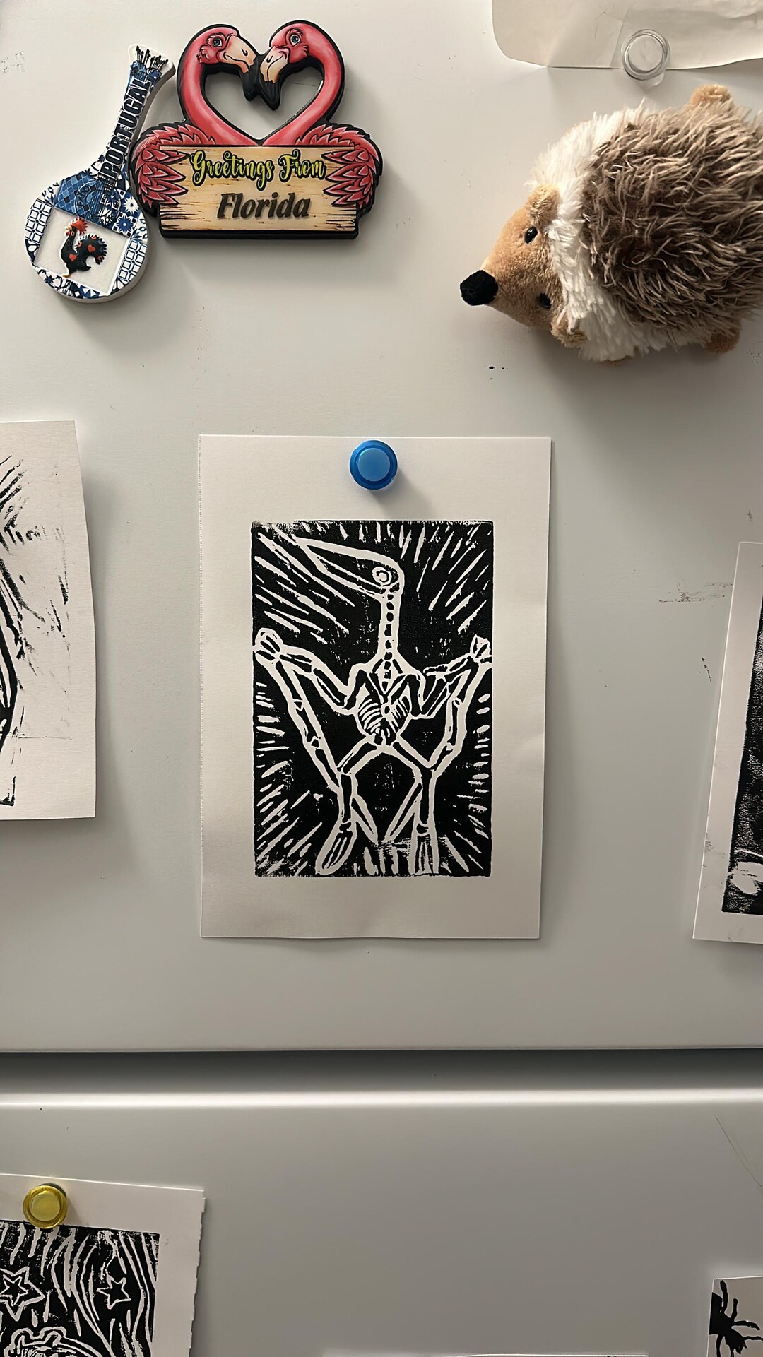 Pterodactyl Fossil Block Print - Etsy