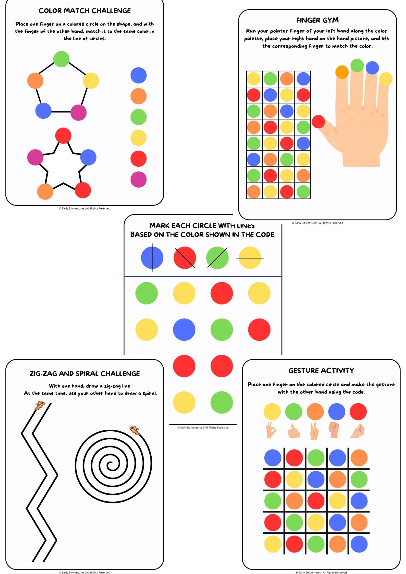 Brain Gym Worksheets | 30 Fun Neuro Exercises for Kids (printable PDF ...