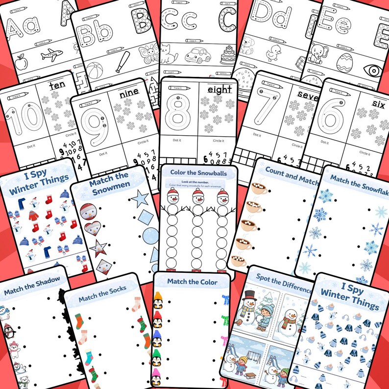 Winter Activities for Kids Printable | 70-page Winter Worksheet Bundle ...