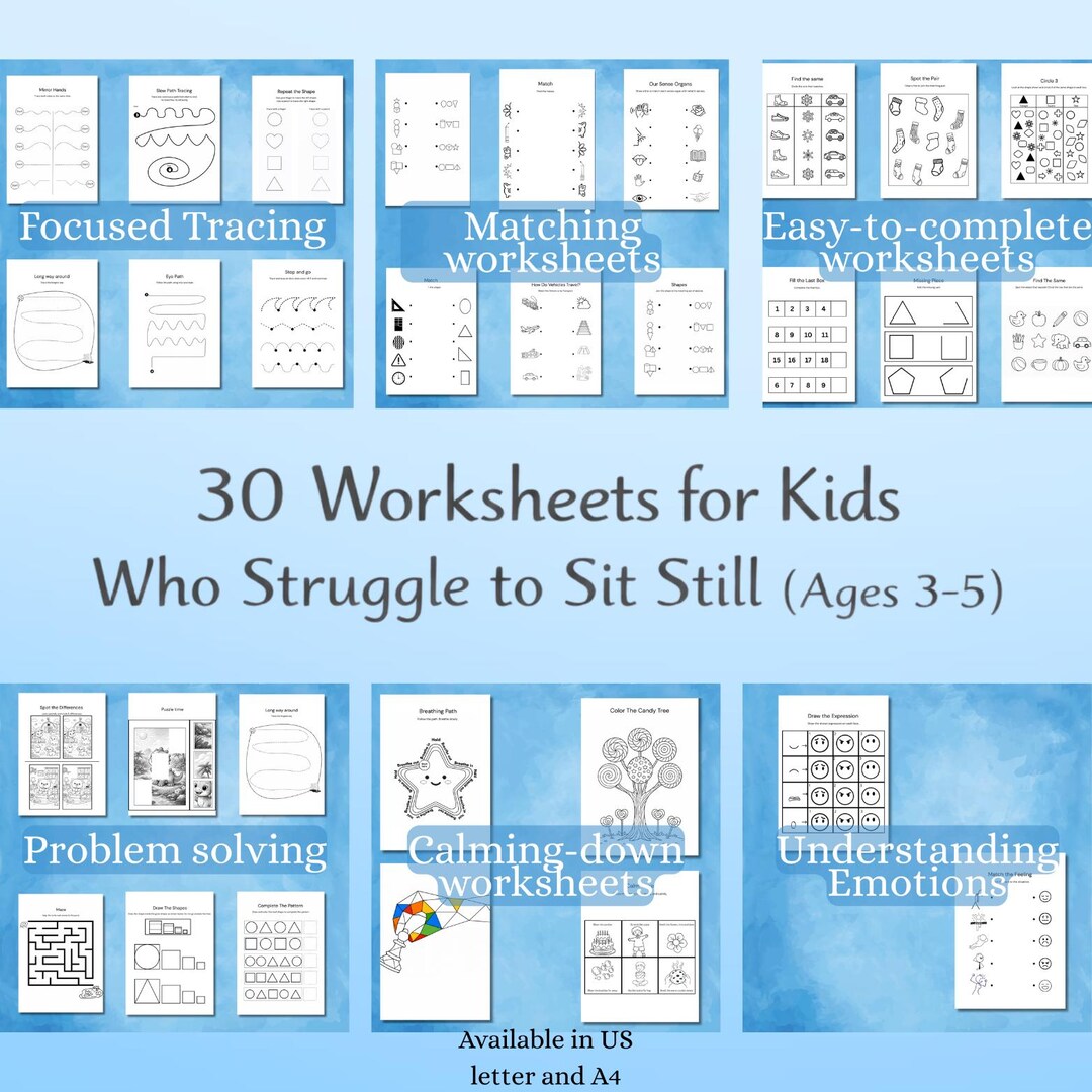 30 Gentle Worksheets for Kids Who Find Sitting Still Hard (ages 3–5 ...