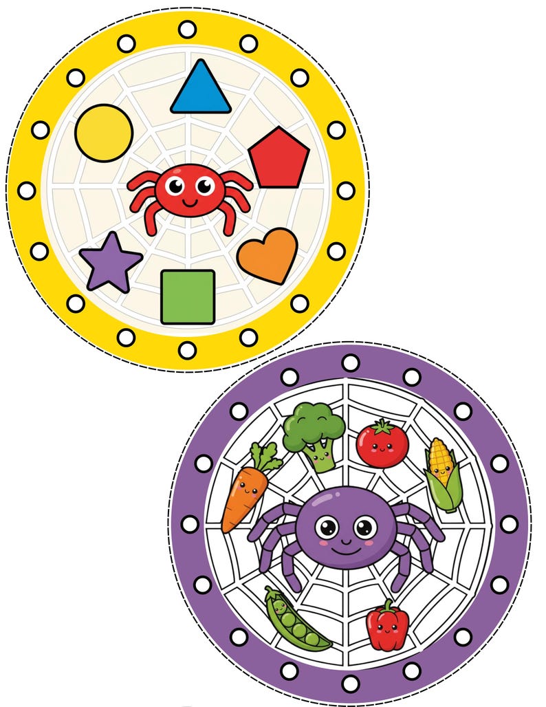 Spider Web Lacing Cards: Fine Motor Activity (digital Download) - Etsy