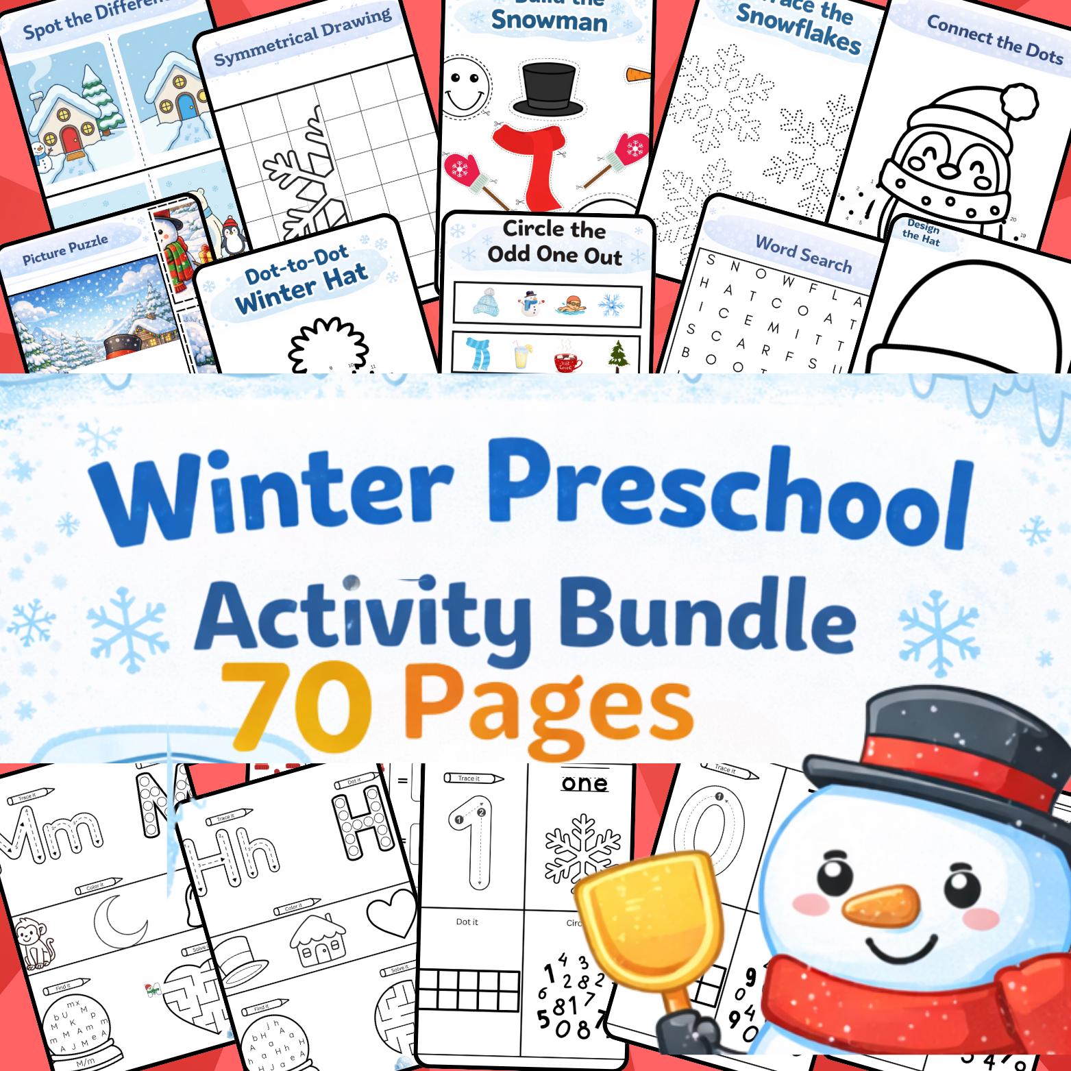 Winter Activities for Kids Printable | 70-page Winter Worksheet Bundle ...