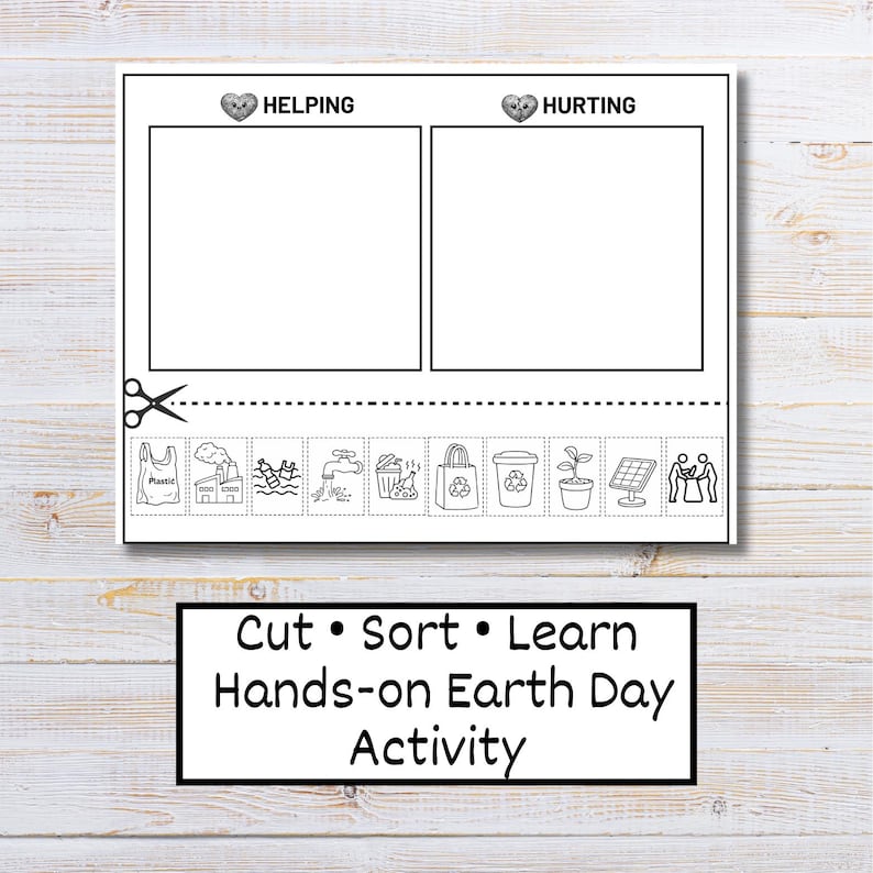 Earth Day Sorting Activity Pack | Good Vs Bad Choices, Heal Earth ...