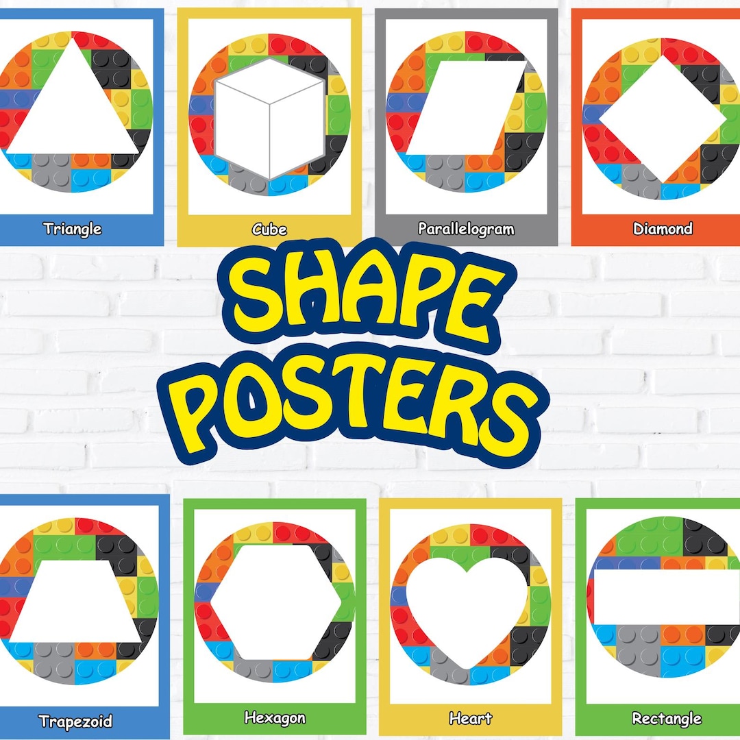 2D & 3D Shapes Classroom Posters | Geometry Learning (PDF) - Etsy