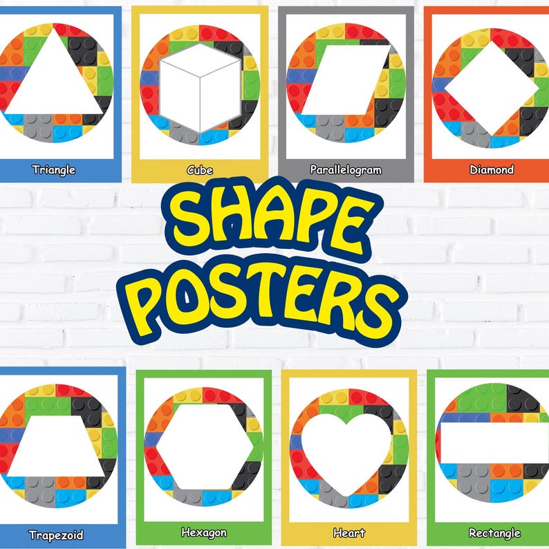 2D & 3D Shapes Classroom Posters | Geometry Learning (PDF) - Etsy
