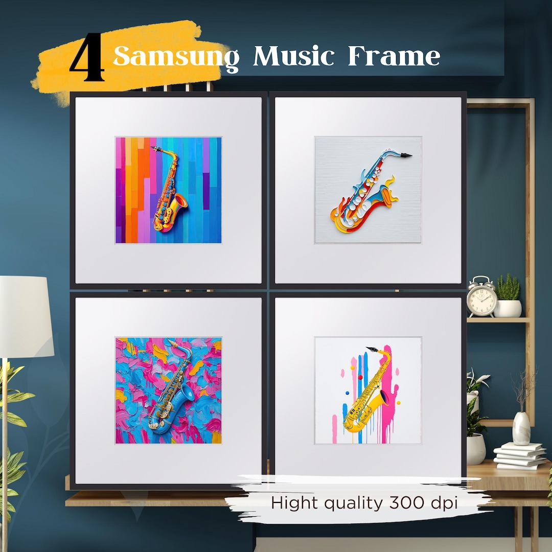 Saxophone Art for Samsung Frame TV: Colorful Music Frames (digital ...