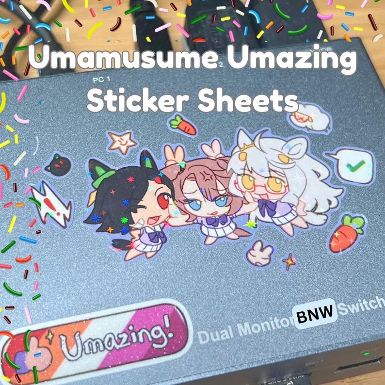 UMAZING Umamusume Sticker Sheets | Sparkling Chibi Uma - Etsy