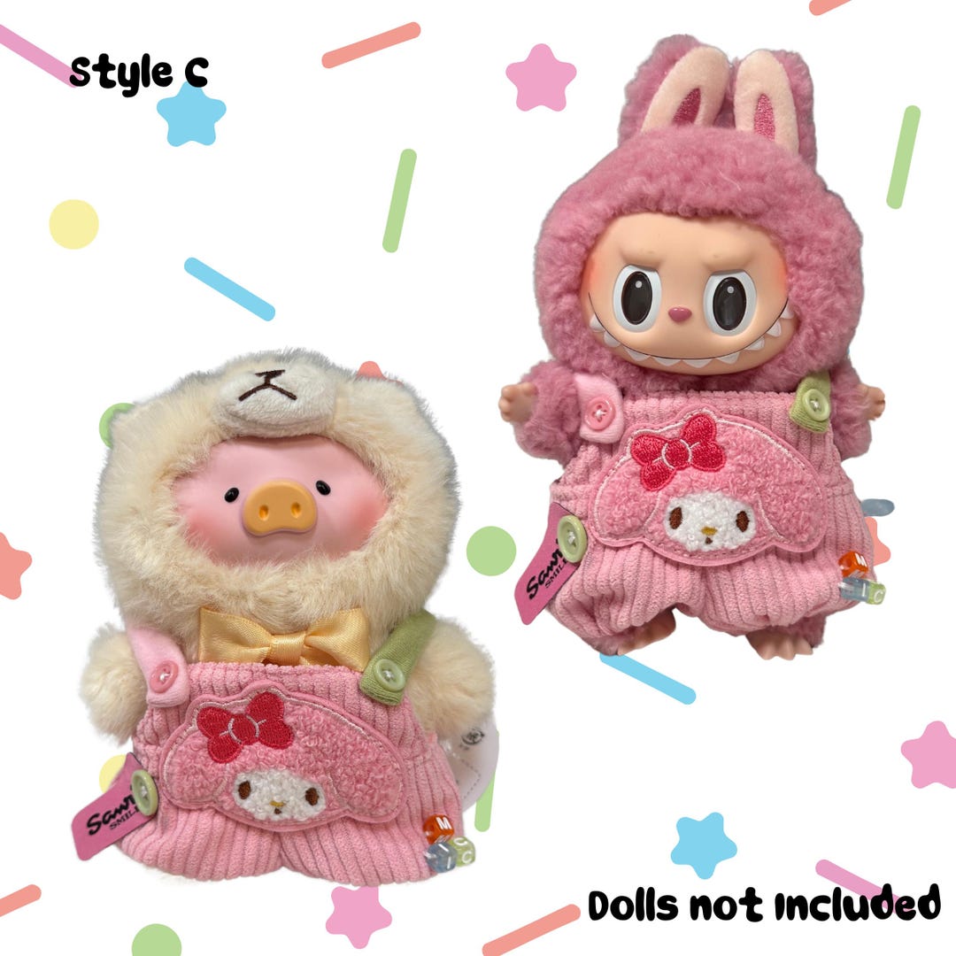 Labubu Clothes Hello Kitty Cute Sanrio Handmade Soft and Cozy Outfit ...