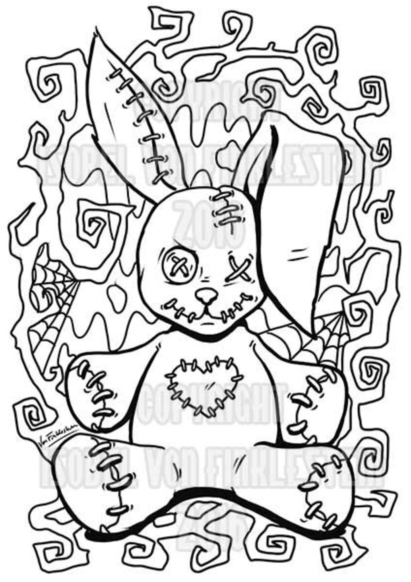 Digital Download - Print Your Own Colouring Book Outline Page ...