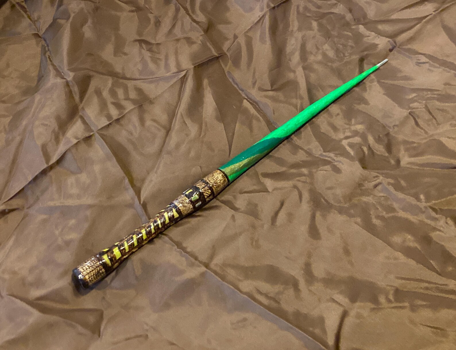 Green Smoke - Hand-carved, Wood-burned Wand - Etsy