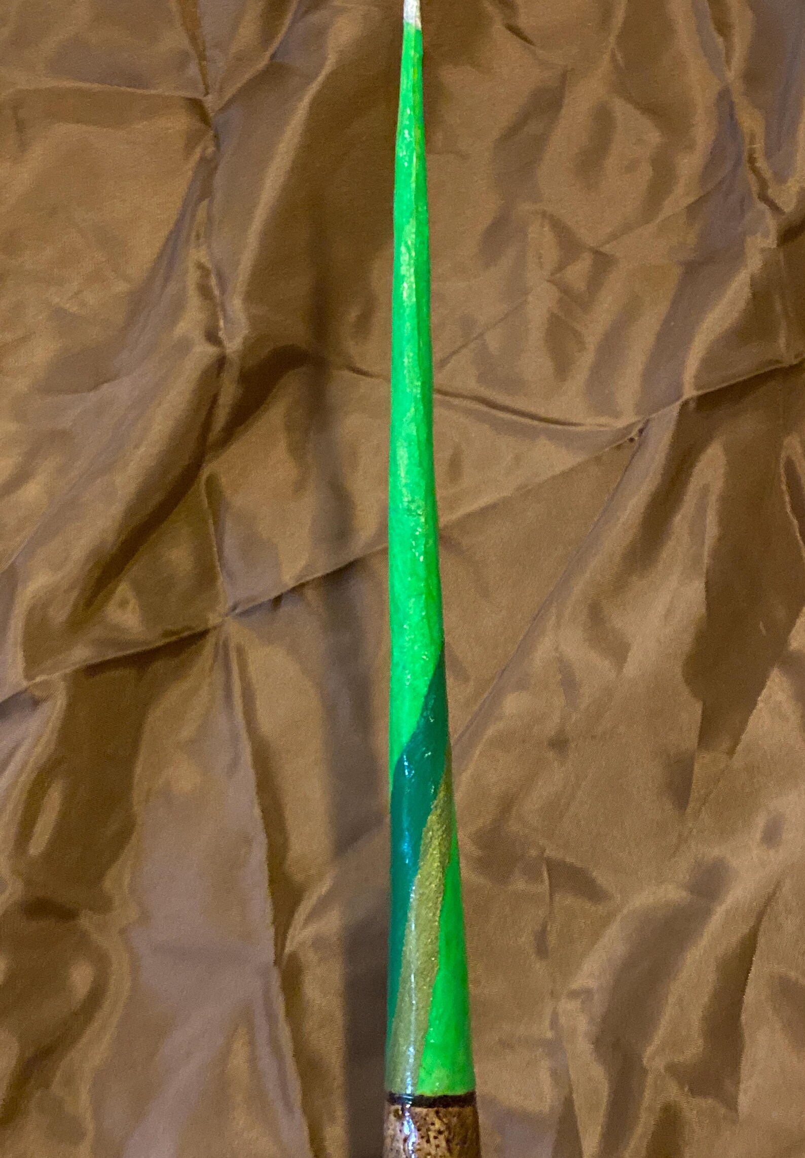 Green Smoke - Hand-carved, Wood-burned Wand - Etsy