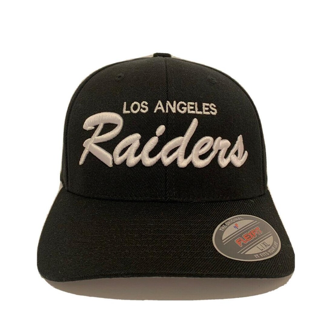 Custom Los Angeles La Raiders 3D Embroidery Hat Cap Flexfit 6477 Black ...