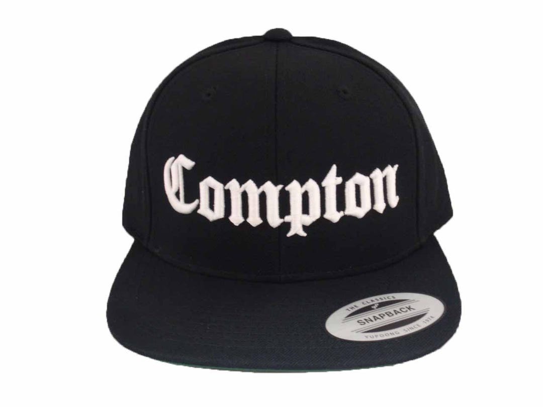 Custom 3D Embroidery Compton Classic Snapback Cap Hat Adjustable ...
