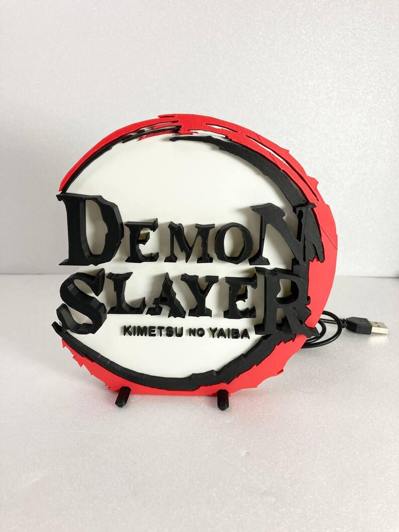 Demon Slayer Logo LED USB Table Lamp - Etsy