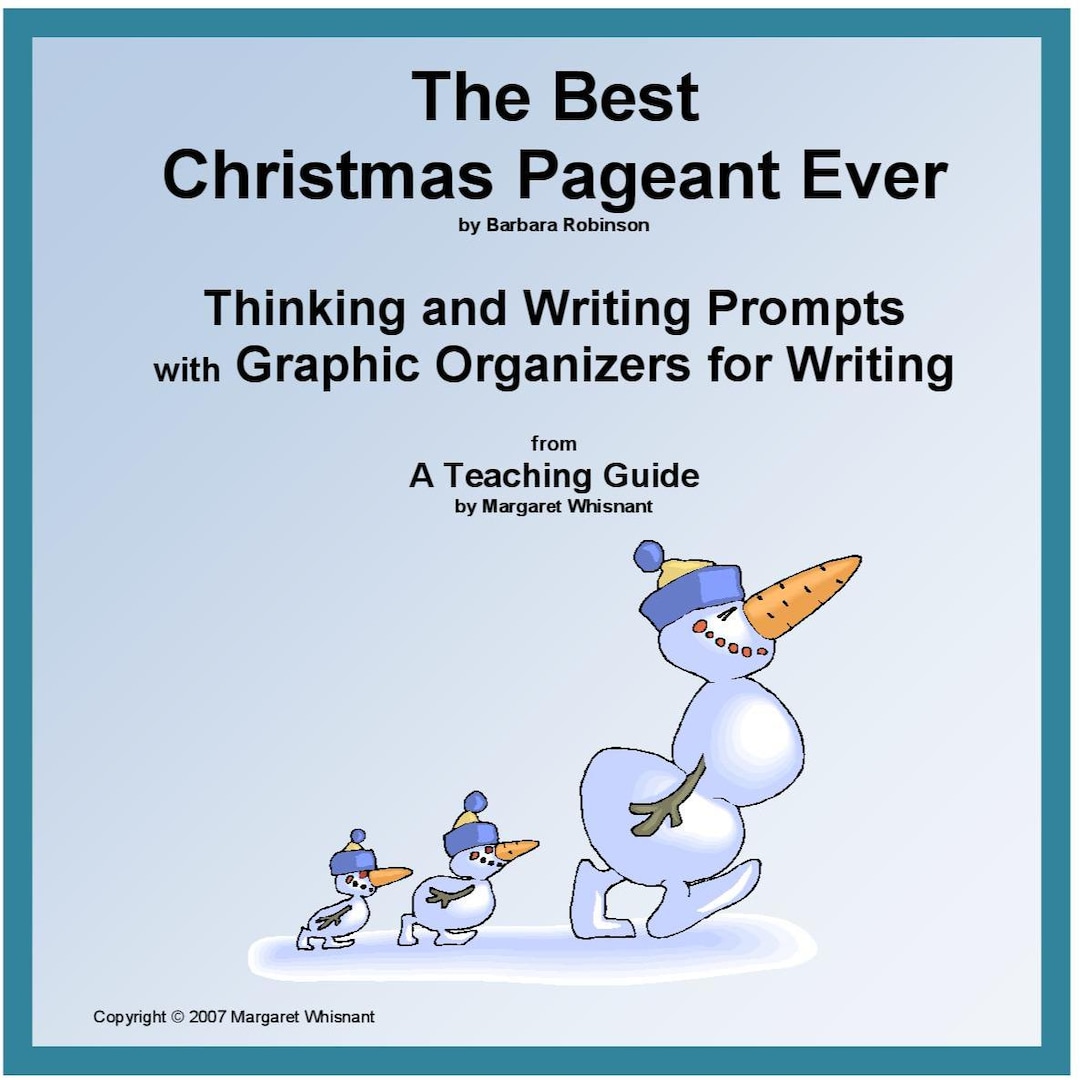 The Best Christmas Pageant Ever Thinking and Writing Prompts With ...