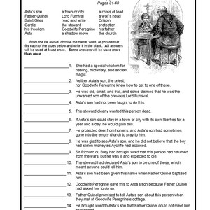 Crispin: the Cross of Lead Novel Study Guide Prereading, Vocabulary ...