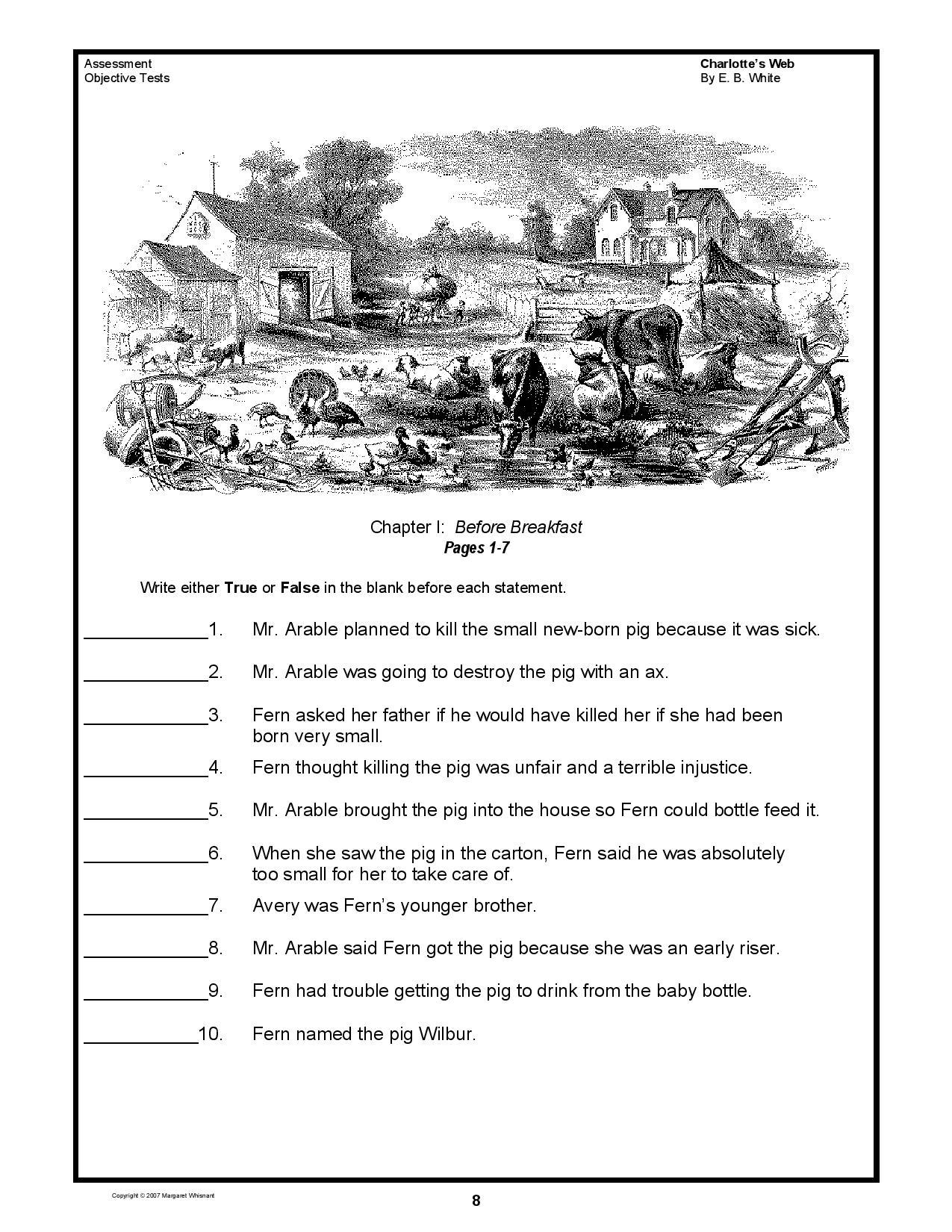 Charlotte's Web Teaching Guide - Etsy