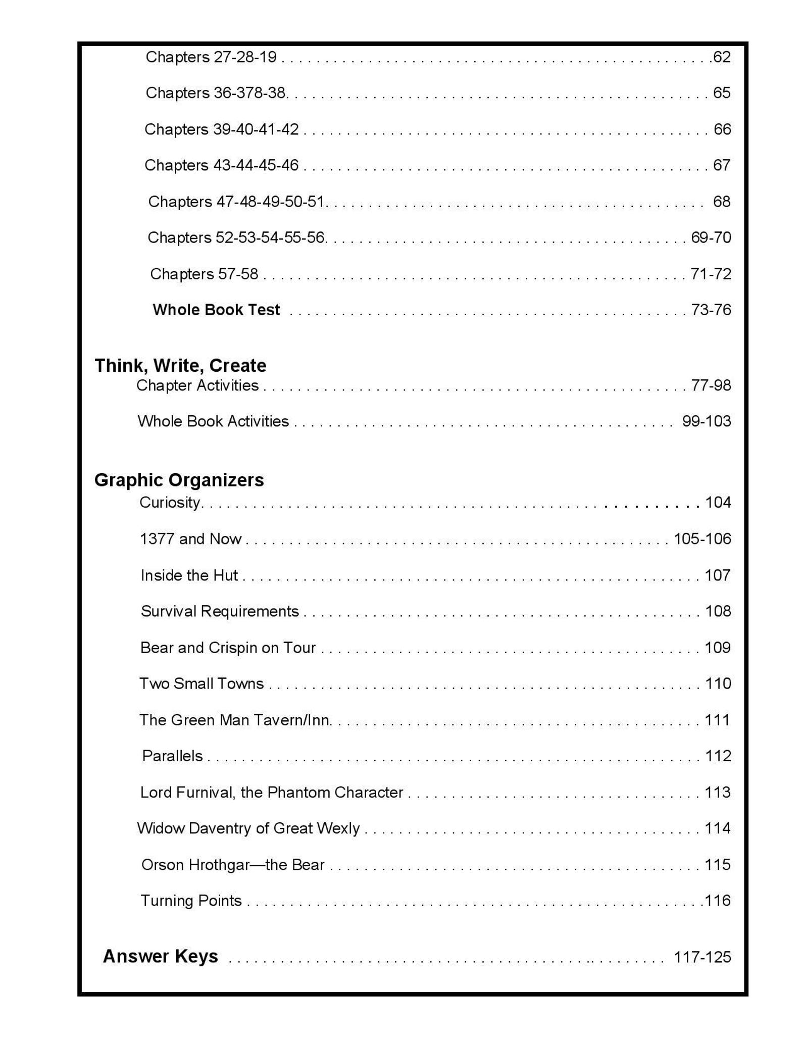 Crispin: the Cross of Lead Novel Study Guide Prereading, Vocabulary ...