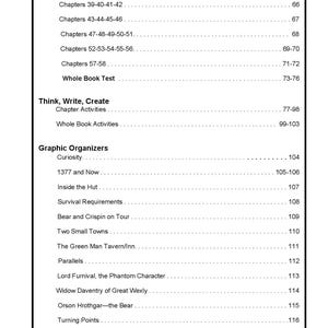 Crispin: the Cross of Lead Novel Study Guide - Chapter Questions ...