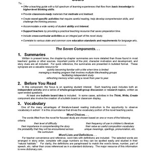Crispin: the Cross of Lead Novel Study Guide Prereading, Vocabulary ...