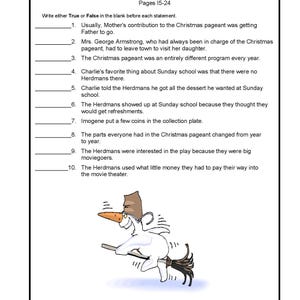 The Best Christmas Pageant Ever Teaching Guide (PDF) - Etsy