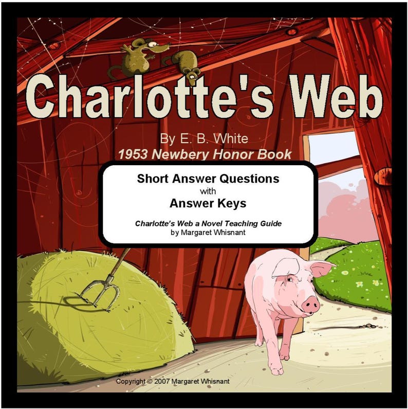 Charlotte's Web Short Answer Questions With Answer Keys - Etsy