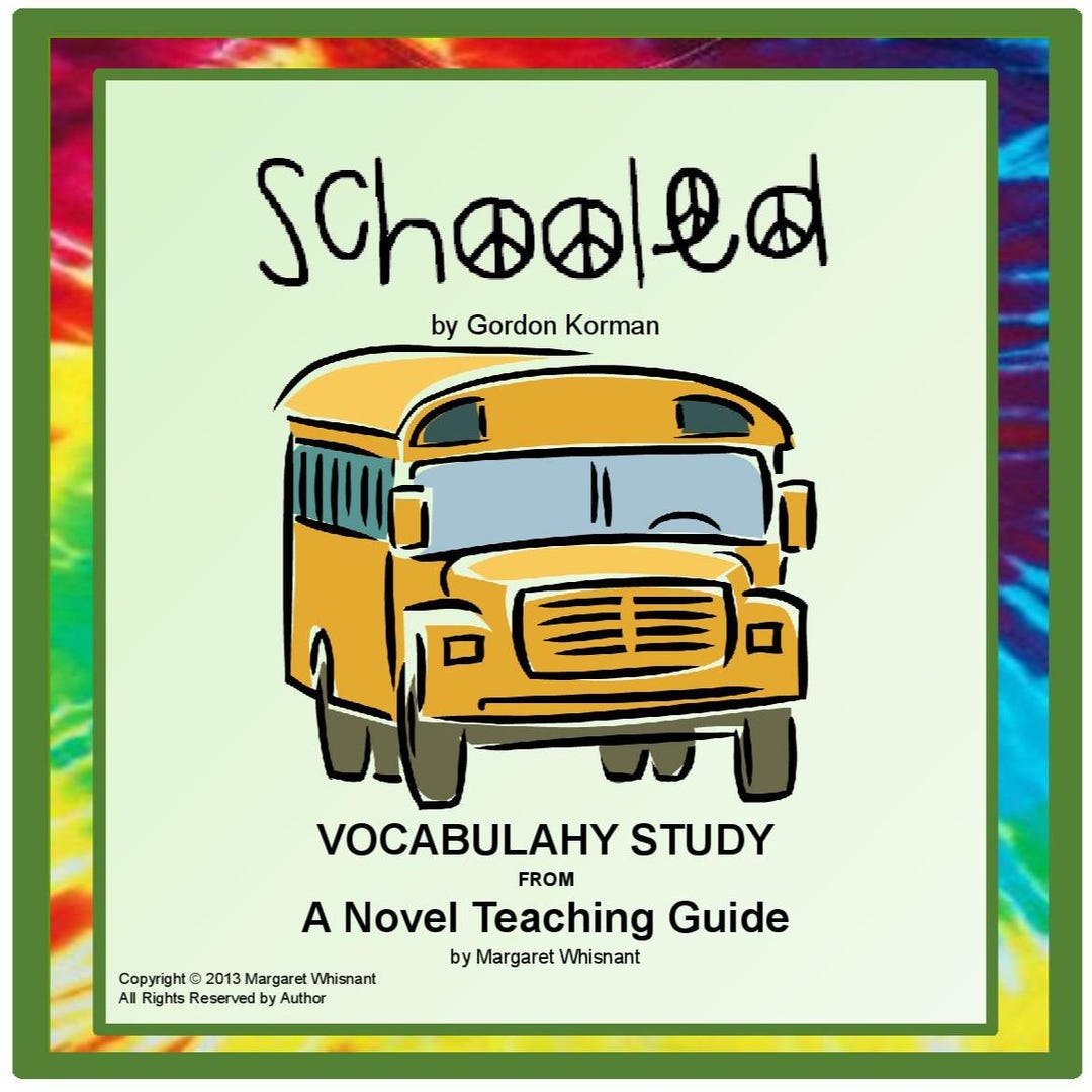 Schooled by Gordon Korman Vocabulary Study With Figurative Language - Etsy