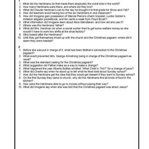 The Best Christmas Pageant Ever Teaching Guide, Quizzes, Vocabulary ...