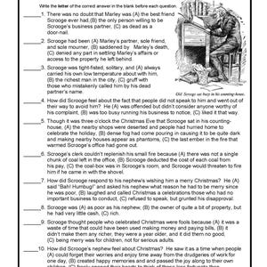 A Christmas Carol Teaching Guide With Objective Tests Thinking and ...