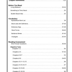 Crispin: the Cross of Lead Novel Study Guide - Chapter Questions ...
