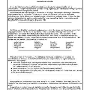 Charlotte's Web Teaching Guide - Etsy