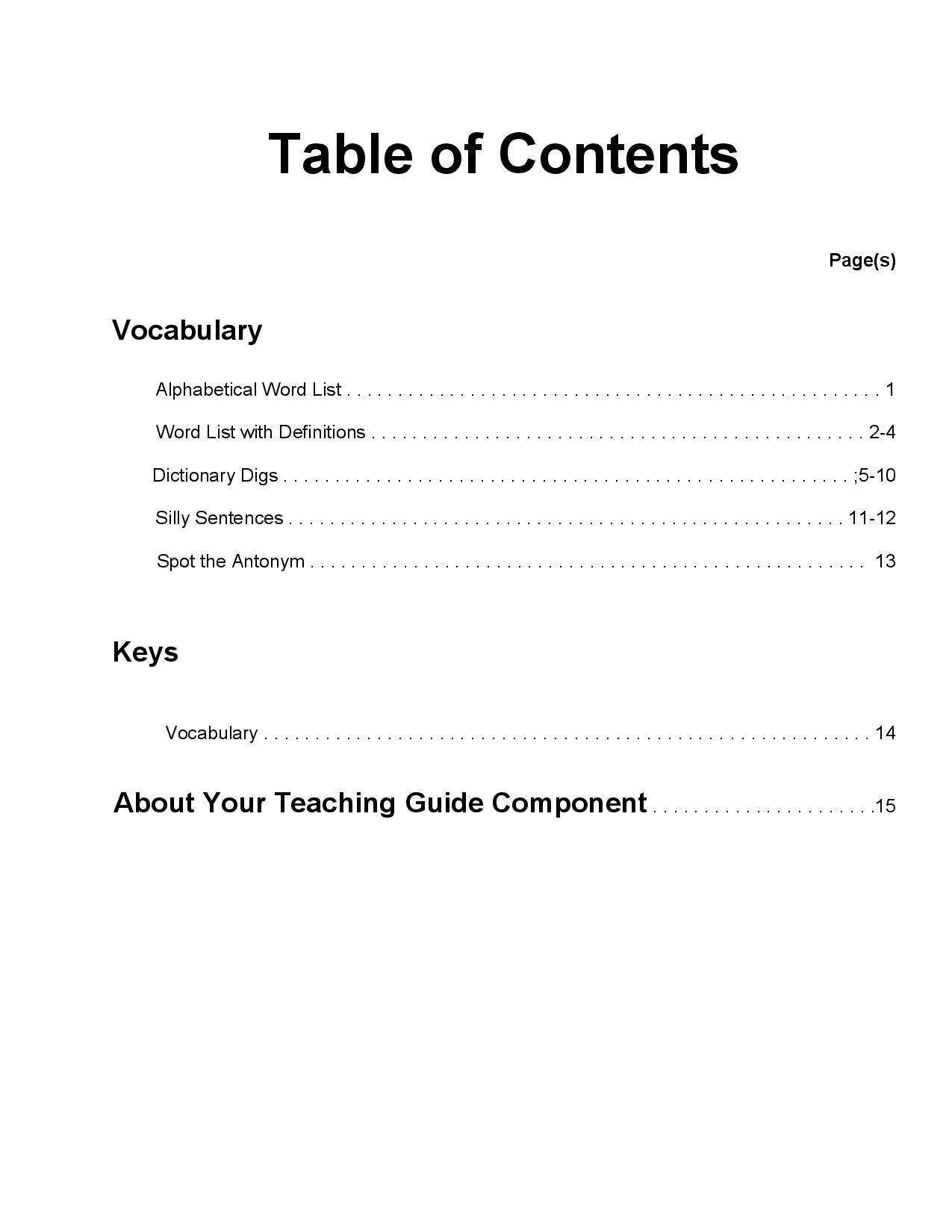 Charlotte's Web Vocabulary Study With Word Lists, Definitions ...