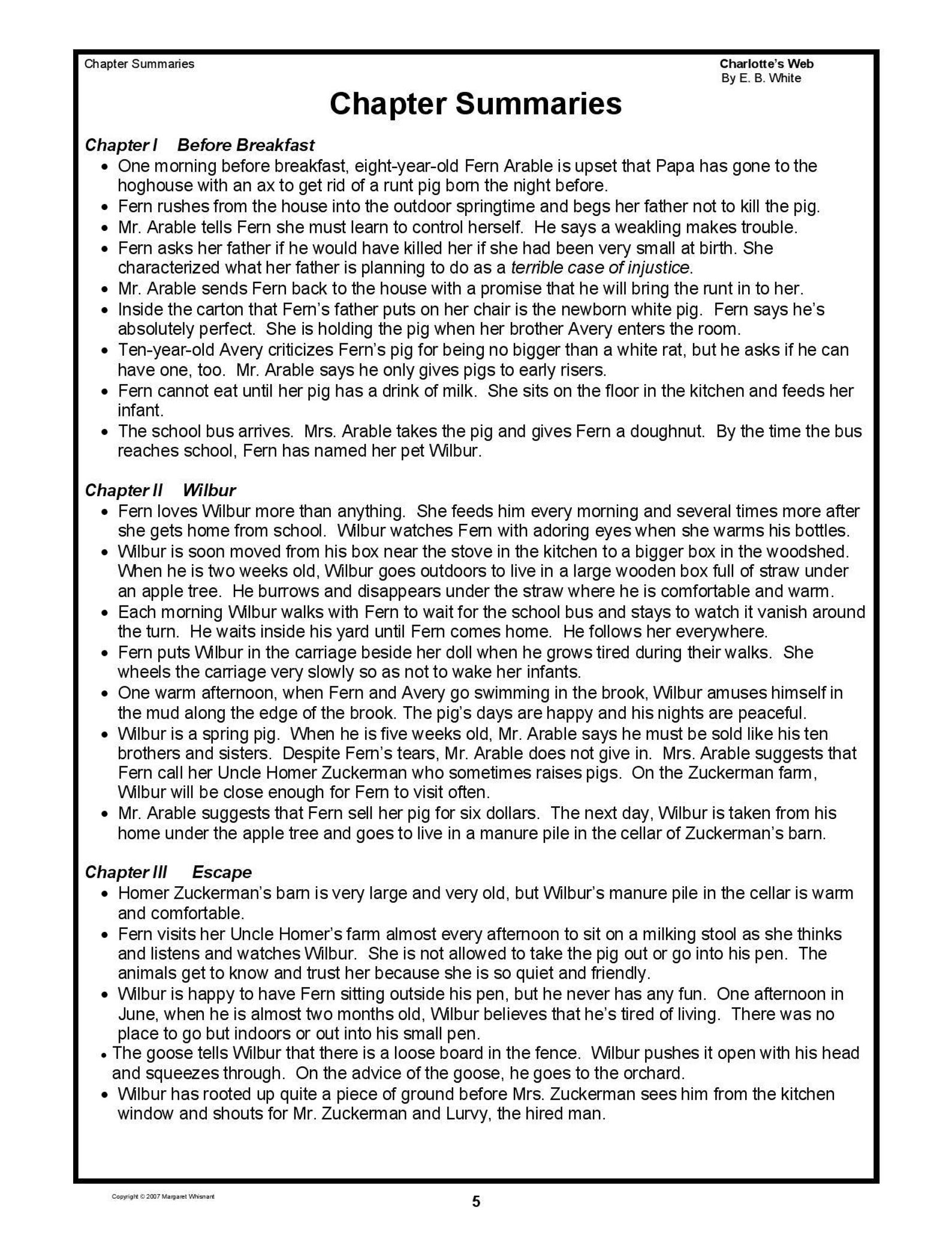 Charlotte's Web Teaching Guide - Etsy