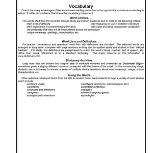 Charlotte's Web Vocabulary Study With Word Lists, Definitions ...