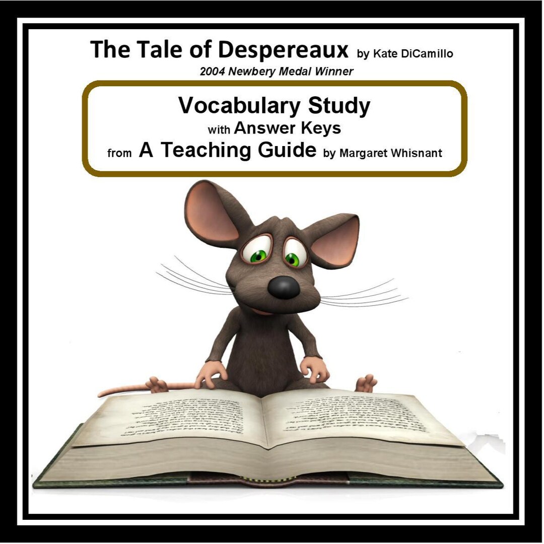The Tale of Despereaux Vocabulary Study With Answer Keys - Etsy
