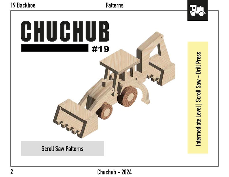 Wooden Backhoe, Wooden Toy Plans, Download PDF + SVG - Etsy