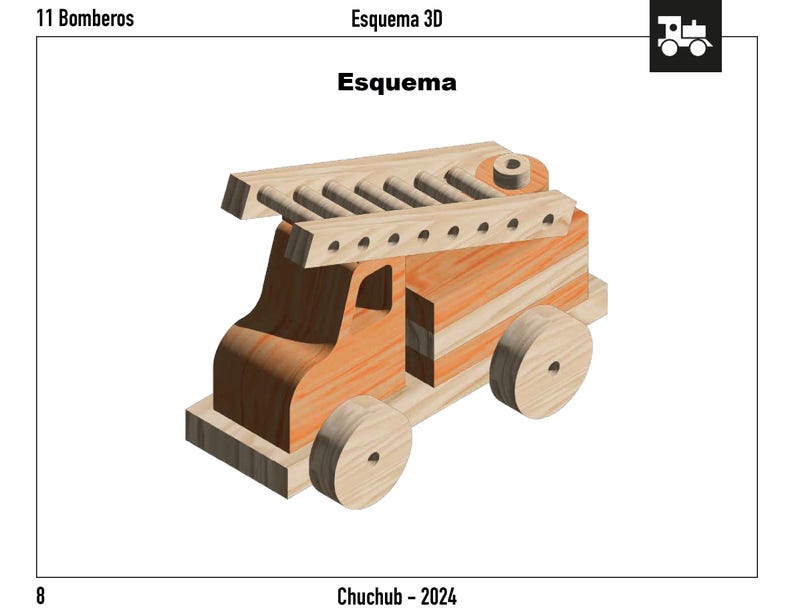 Wooden Fire Truck, Wooden Toy Plans, Download PDF + SVG - Etsy