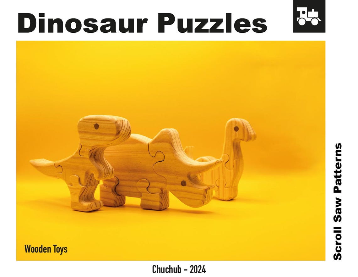 Wooden Dinosaur Puzzles, Wooden Toy Plans, Download PDF + SVG - Etsy
