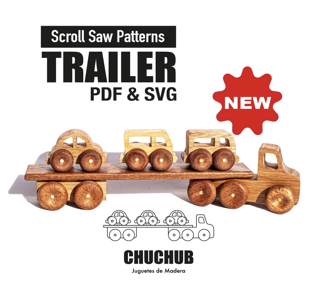 Wooden Toys Patterns Wood Toy Plans Trailer - Etsy Canada