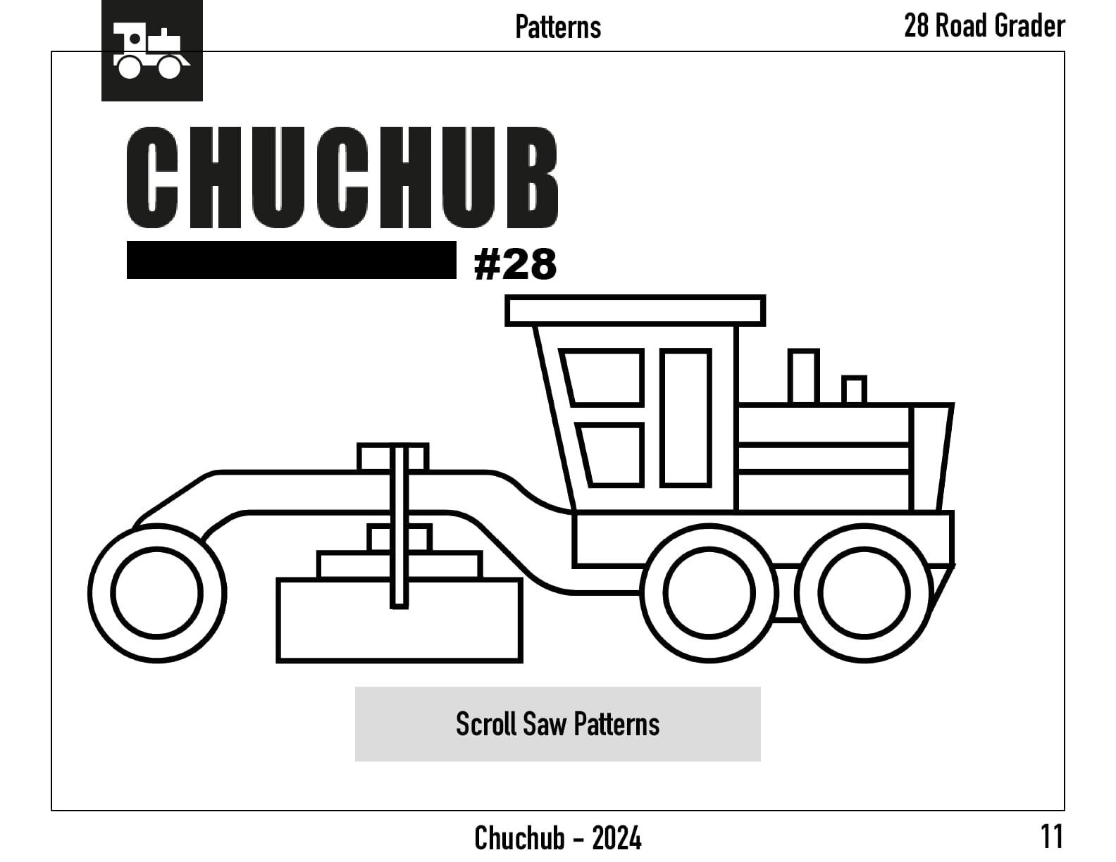 Wooden Toys Plans Scroll Saw Patterns CNC Road Grader - Etsy
