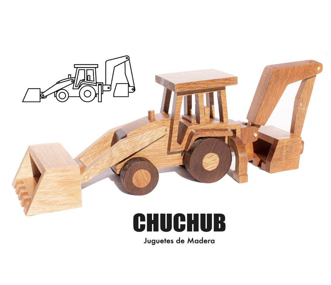 Wooden Toys Patterns Wood Toy Plans Backhoe - Etsy