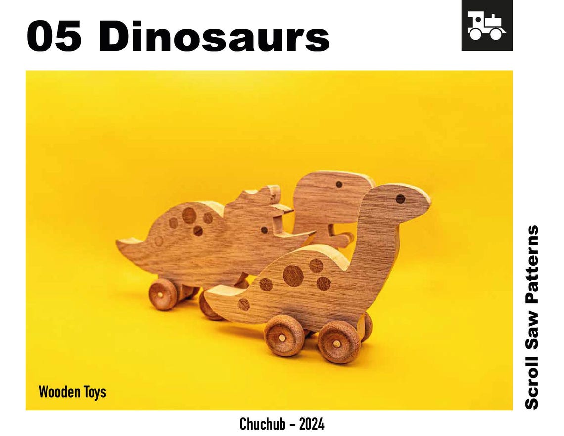 Wooden Dinosaur Set, Wooden Toy Plans, Download PDF + SVG - Etsy