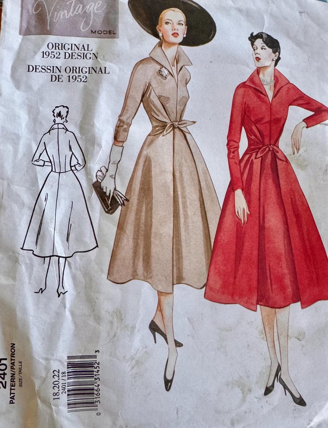 Vintage Vogue Pattern / Sewing Pattern / 1952 Original Design / Drop ...
