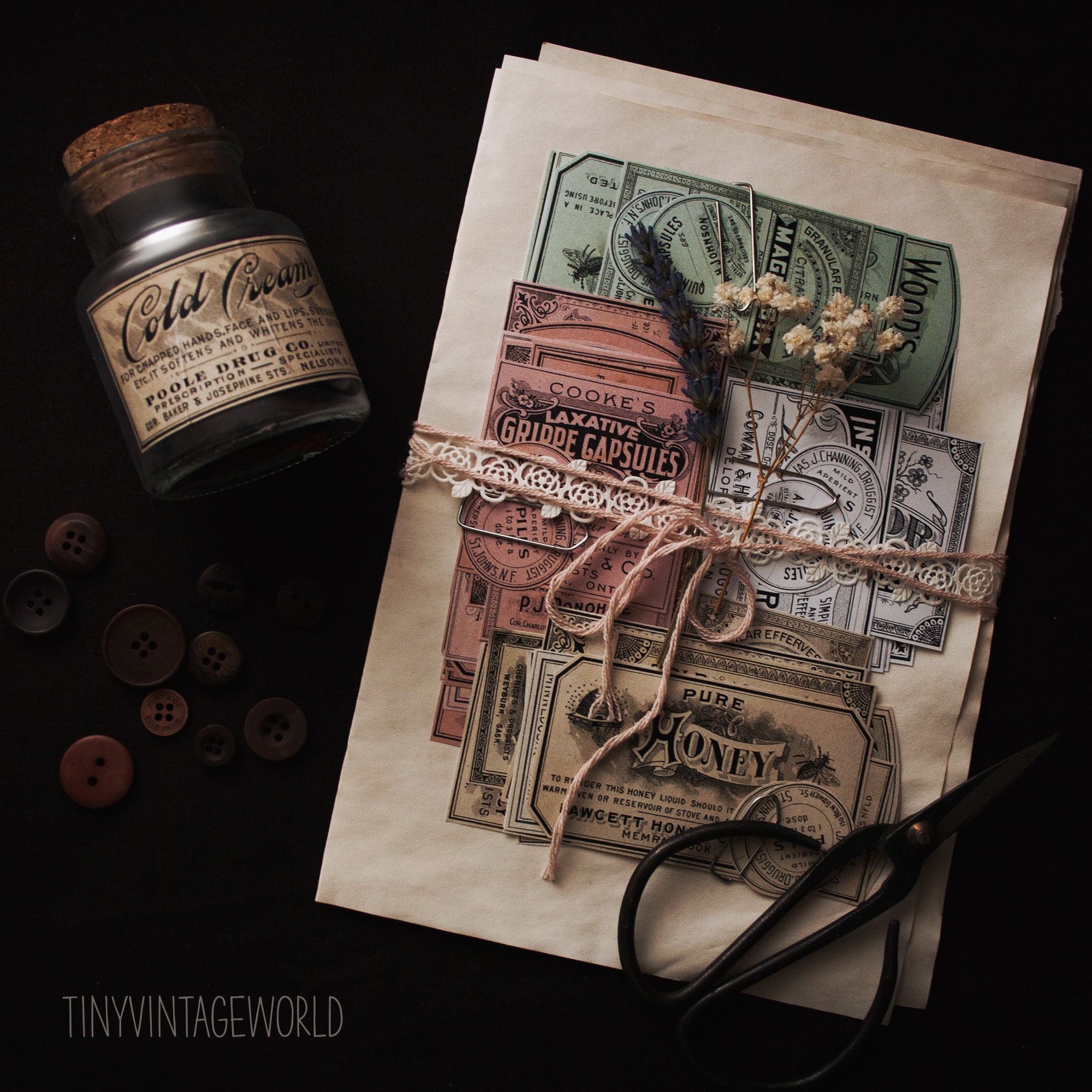 Vintage Medical Labels, Vintage Antique Ephemera - Printable Digital ...