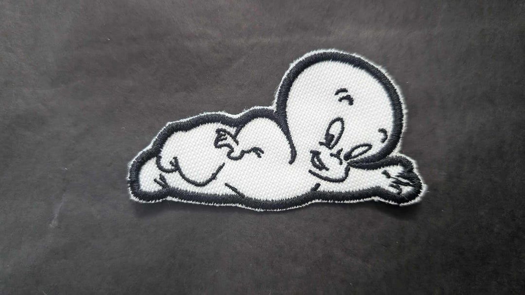 Casper the Friendly Ghost Iron-on Patch – Embroidered Retro Cartoon ...