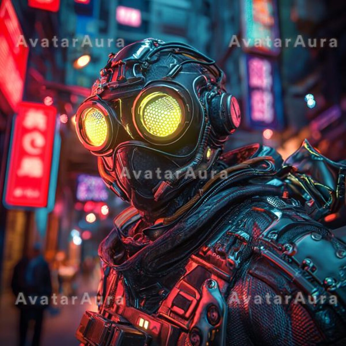 Cyberpunk Avatar Icon for Twitch and Youtube Profiles - Etsy