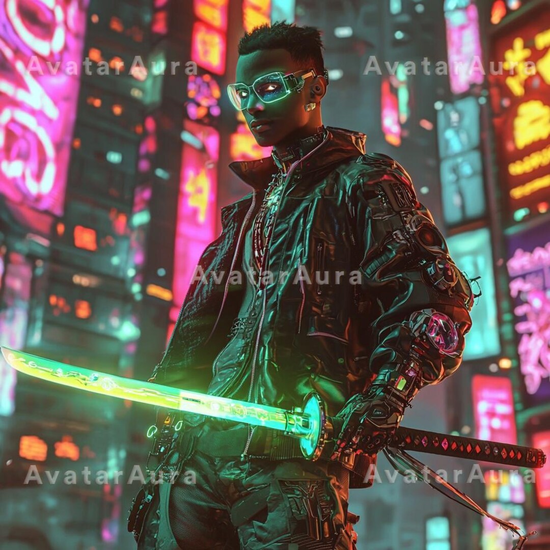 Cyberpunk Avatar for Gaming Profiles - Etsy