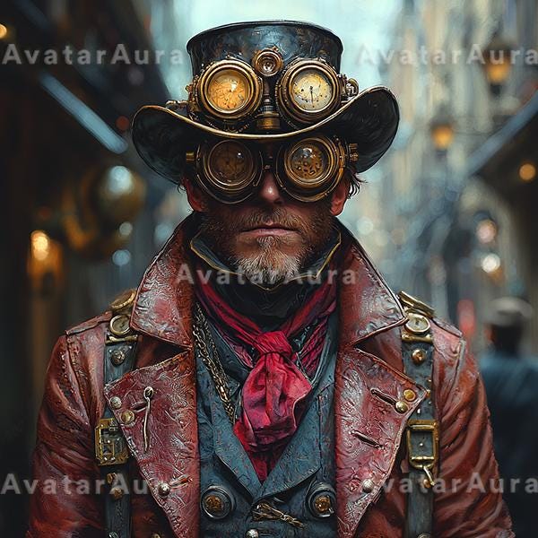 Steampunk Avatar and Gamer Icon for Twitch, Discord, Youtube, and ...