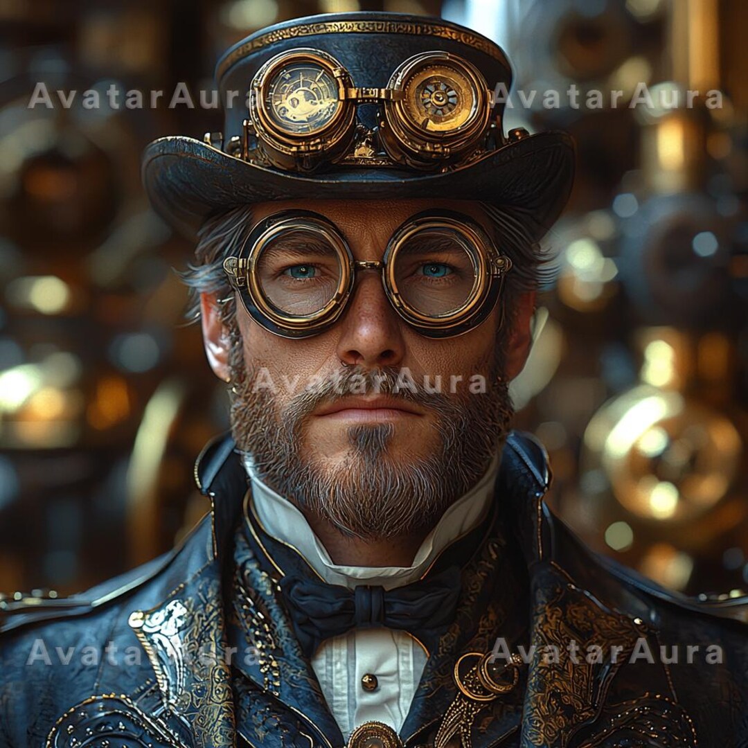 Steampunk-style Gamer Logo and Profile Icon for Twitch, Discord, and ...