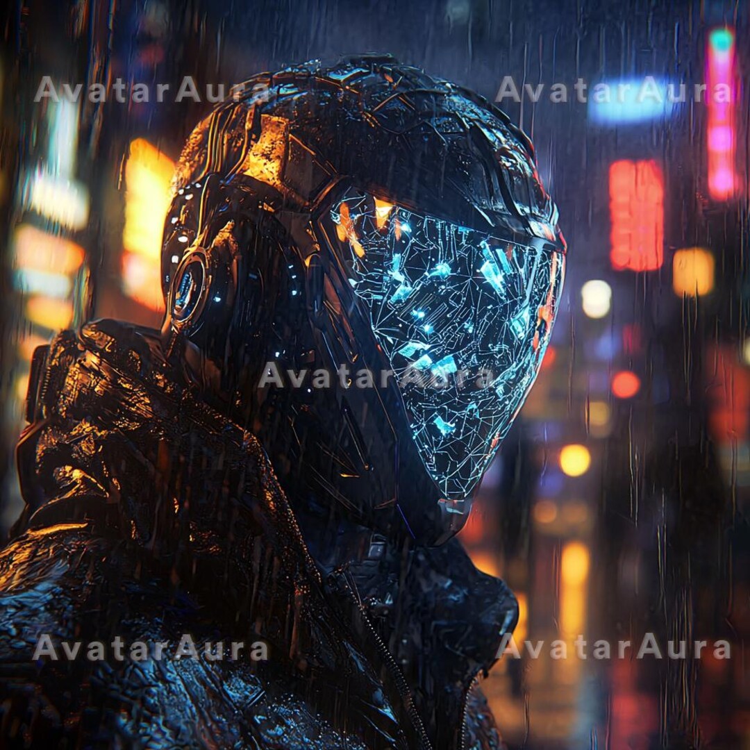 Cyberpunk Avatar for Social Media Profiles - Etsy